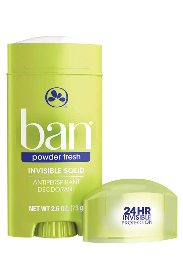 Ban Powder Fresh Invisible Solid Antiperspirant Deodorant 2.6 oz ...