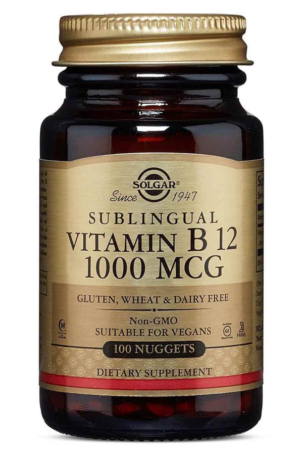 Solgar Vitamin B12 1000 mcg Sublingual 100 Nuggets - Almacén Madeira