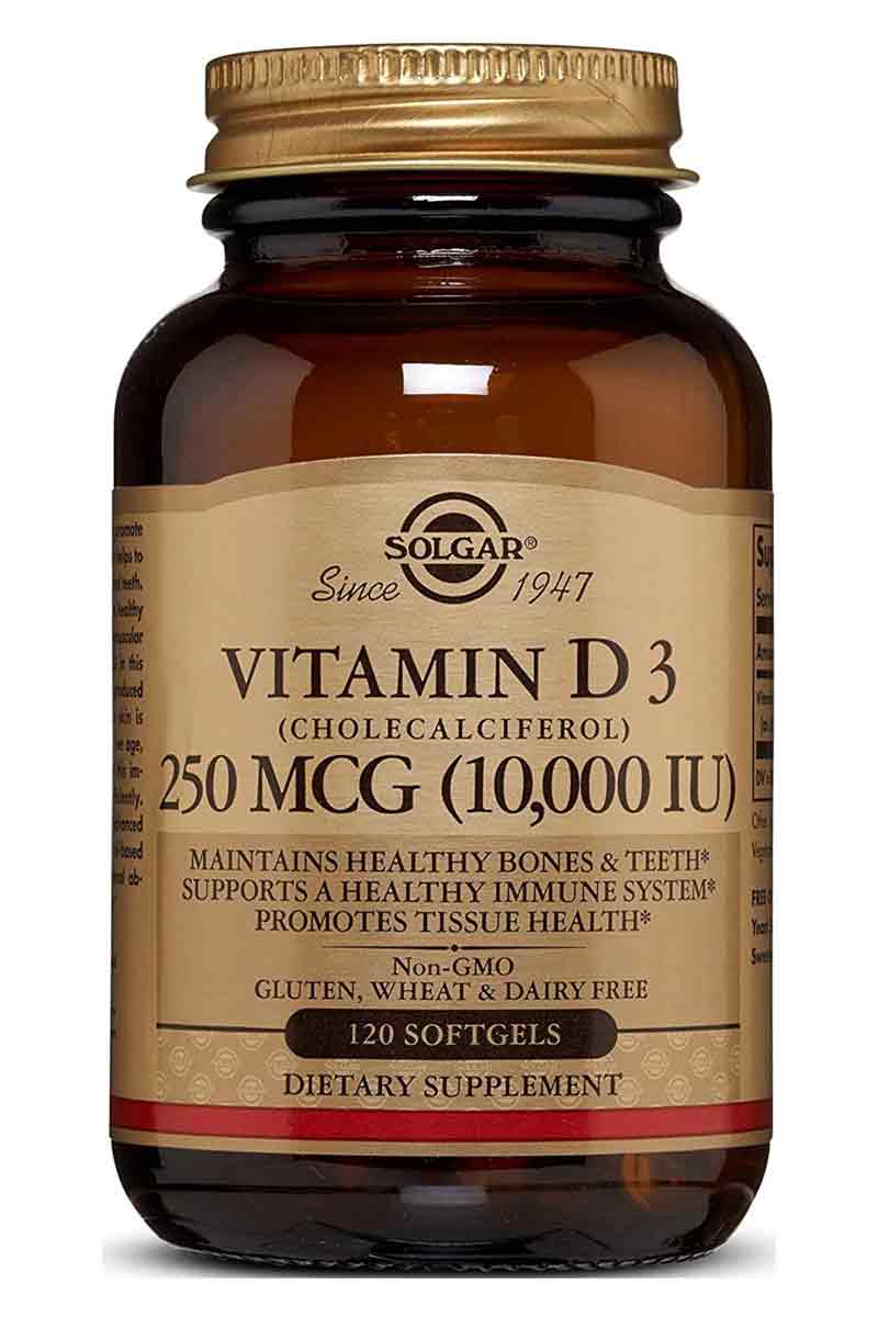 Solgar Vitamin D3 250 MCG 10000 IU 120 Softgels - Almacén Madeira