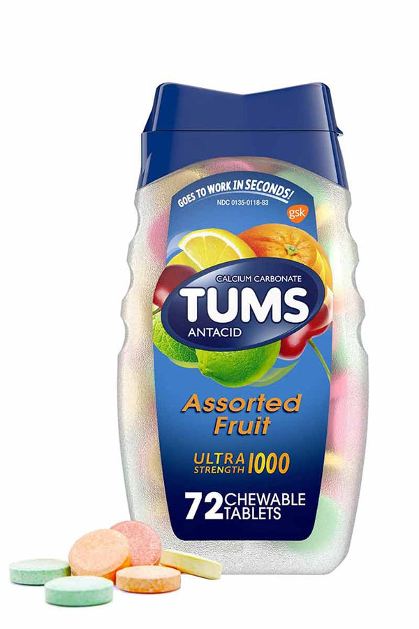 Tums Antiacido Assorted Fruit 72 Tabletas Masticables - Almacén Madeira